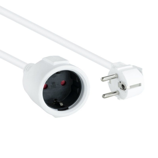 Cable Alargador Schuko Hembra a Macho - 5m · Blanco | CasadelaTinta